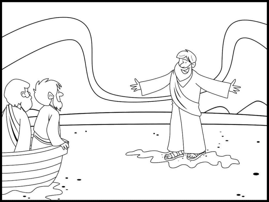 Jesus Walks On Water Preschool Printable Bible Story - Free Editable ...
